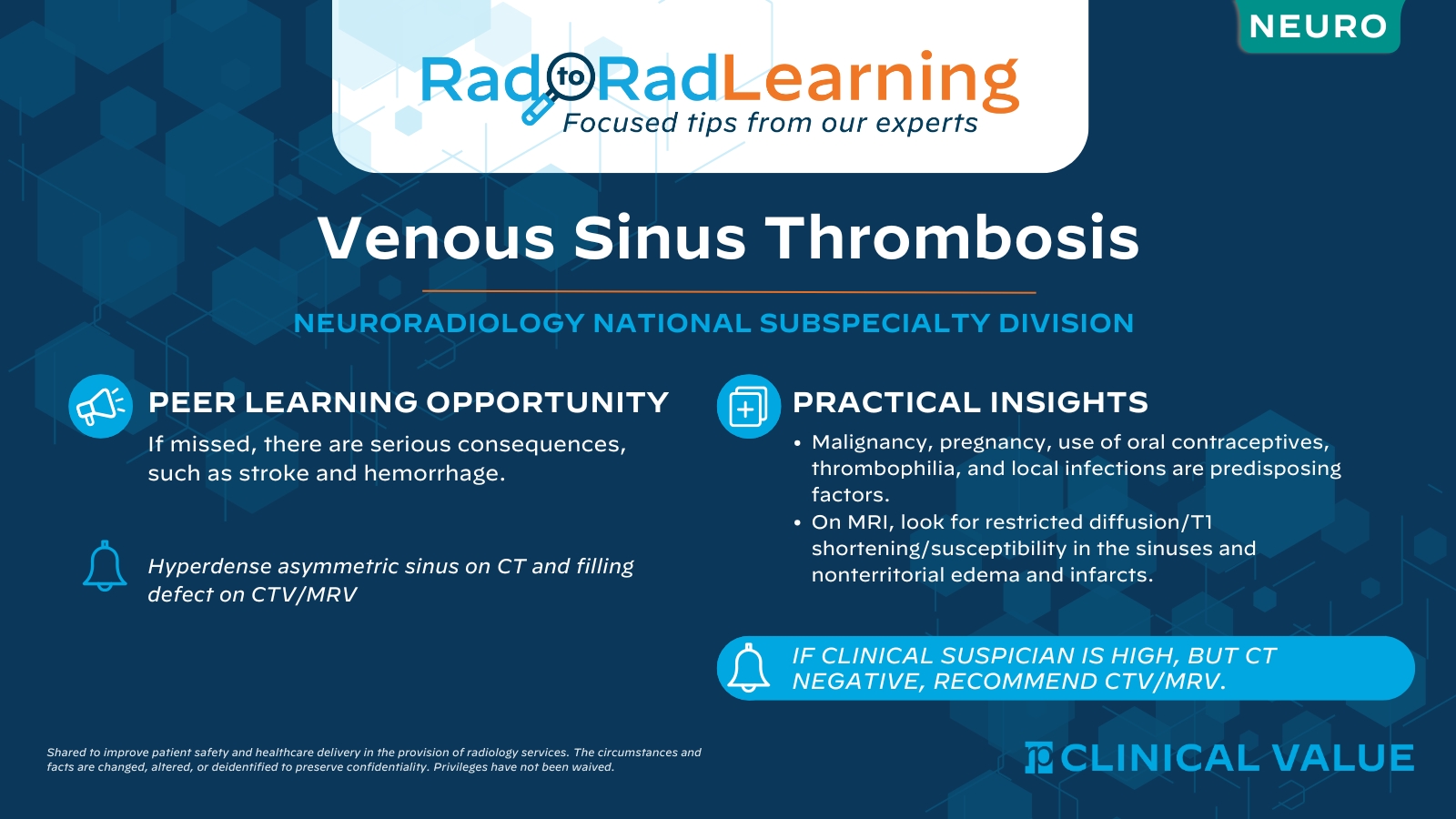 Rad to Rad Learning: Venous Sinus Thrombosis